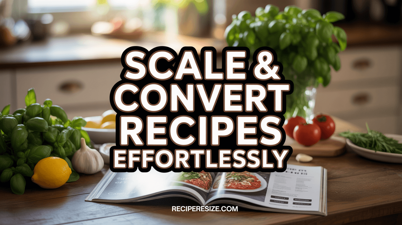 Recipe Resizer & Unit Converter - Scale Recipes & Convert Units Instantly